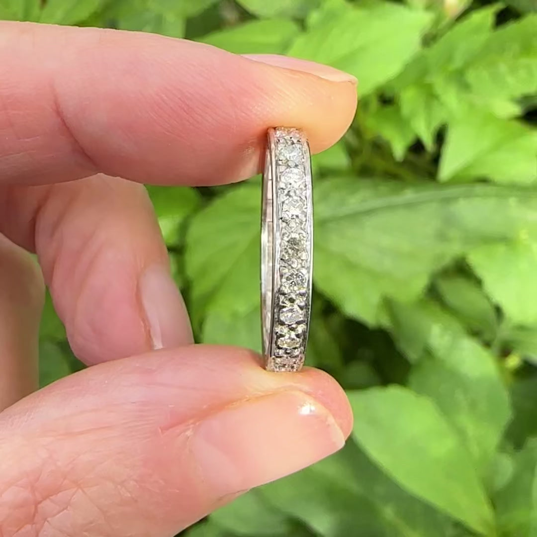 18ct white gold half eternity ring store